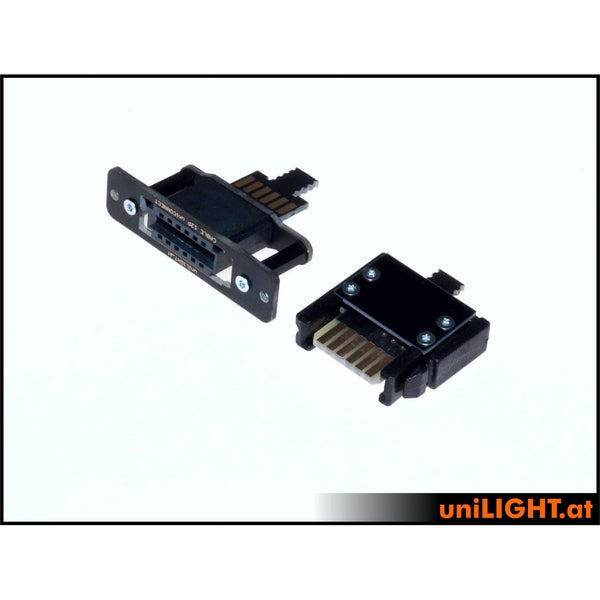 Locking cable connection, 3 primary 6 secondary pins - www.AeroPanda.com