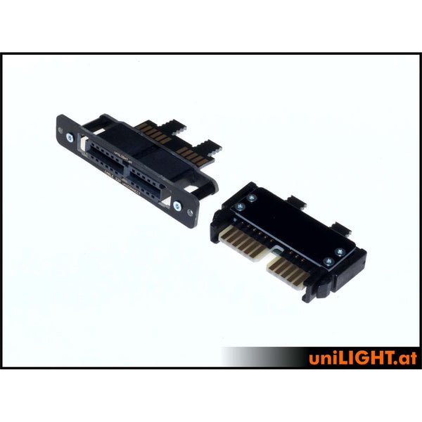 Locking cable connection, 9 primary 4 secondary pins - www.AeroPanda.com