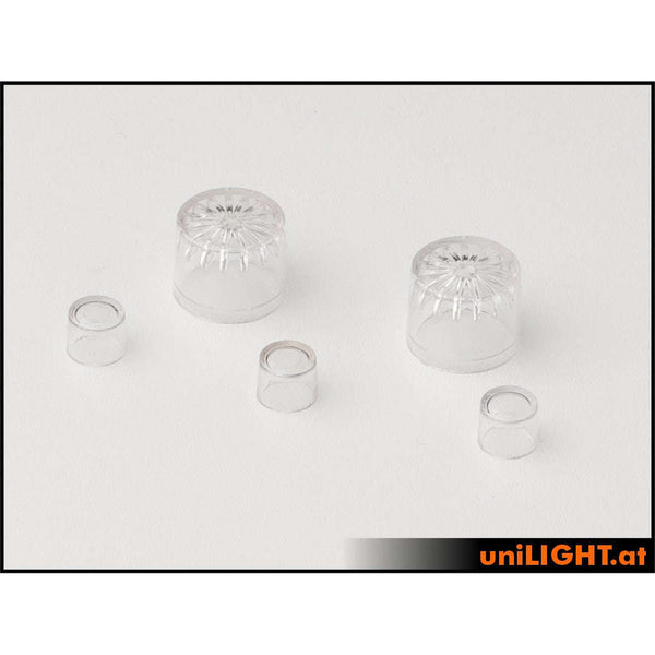 round Light caps for 7mm and 13mm lights - www.AeroPanda.com