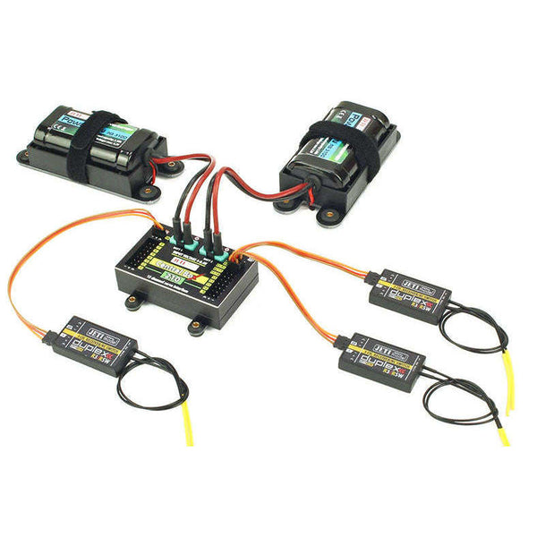 Jeti Central Box 210 Power Distribution Unit combo with R3 RSW Receive ...