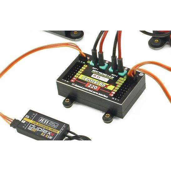 Jeti Central Box 220 Power Distribution Combo with R3/RSW Receivers (3 ...
